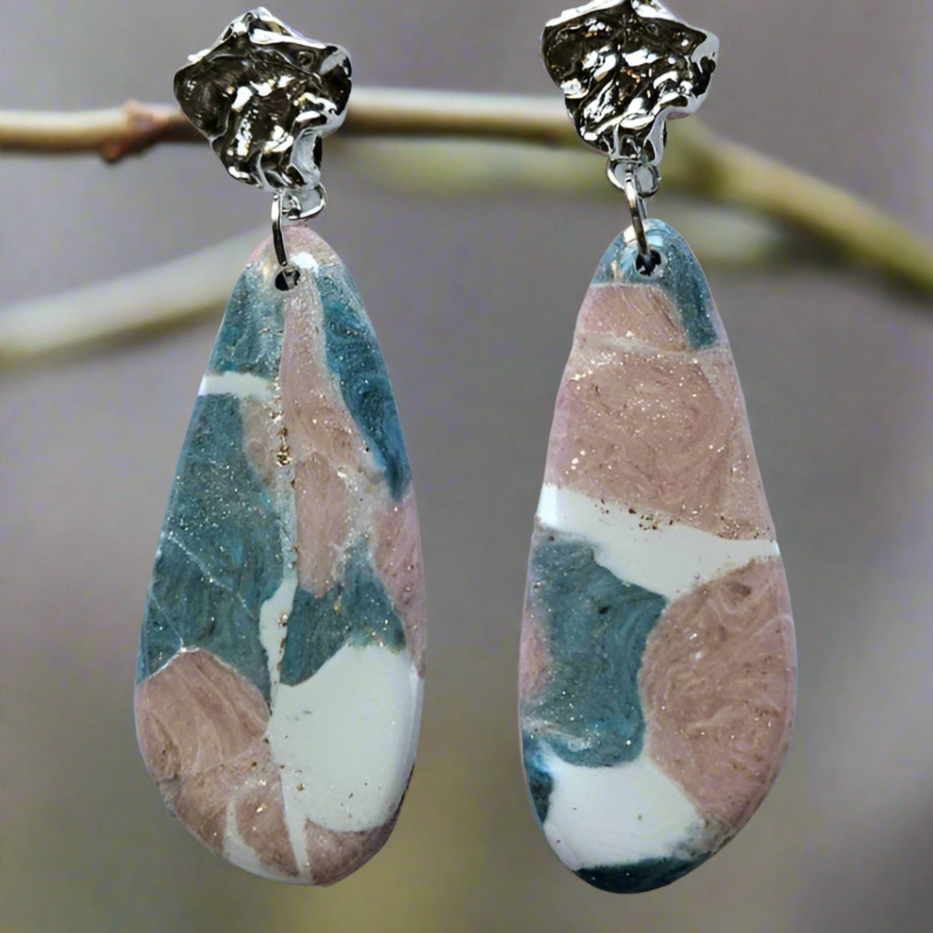 MOSAIC DRIFT - Polymer Clay Earrings – Lustre & Leaf